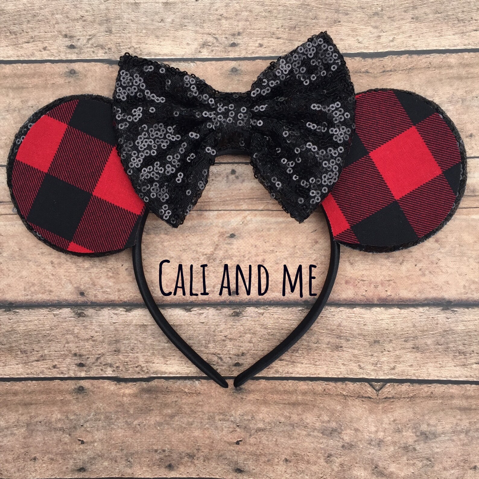 Buffalo Plaid Ears Buffalo Mouse Ears Buffalo Minnie Ears - Etsy