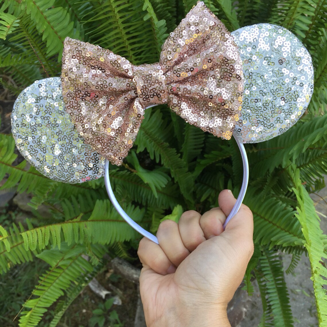 Rose Gold Mickey Mouse Ears Rose Gold and Silver Mouse Ears | Etsy