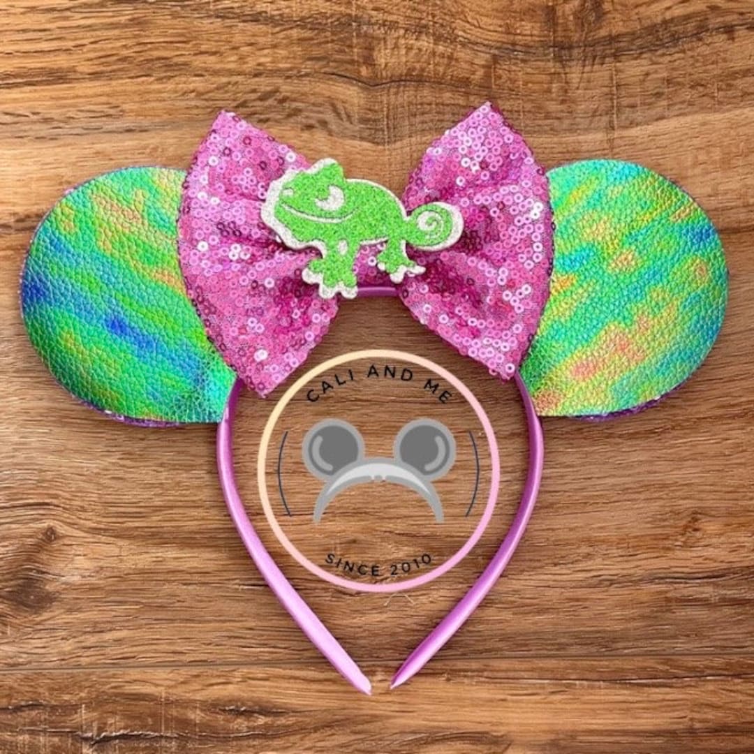Tangled Pascal Minnie Ears, Pascal Mickey Ears, Rapunzel Minnie Ears ...