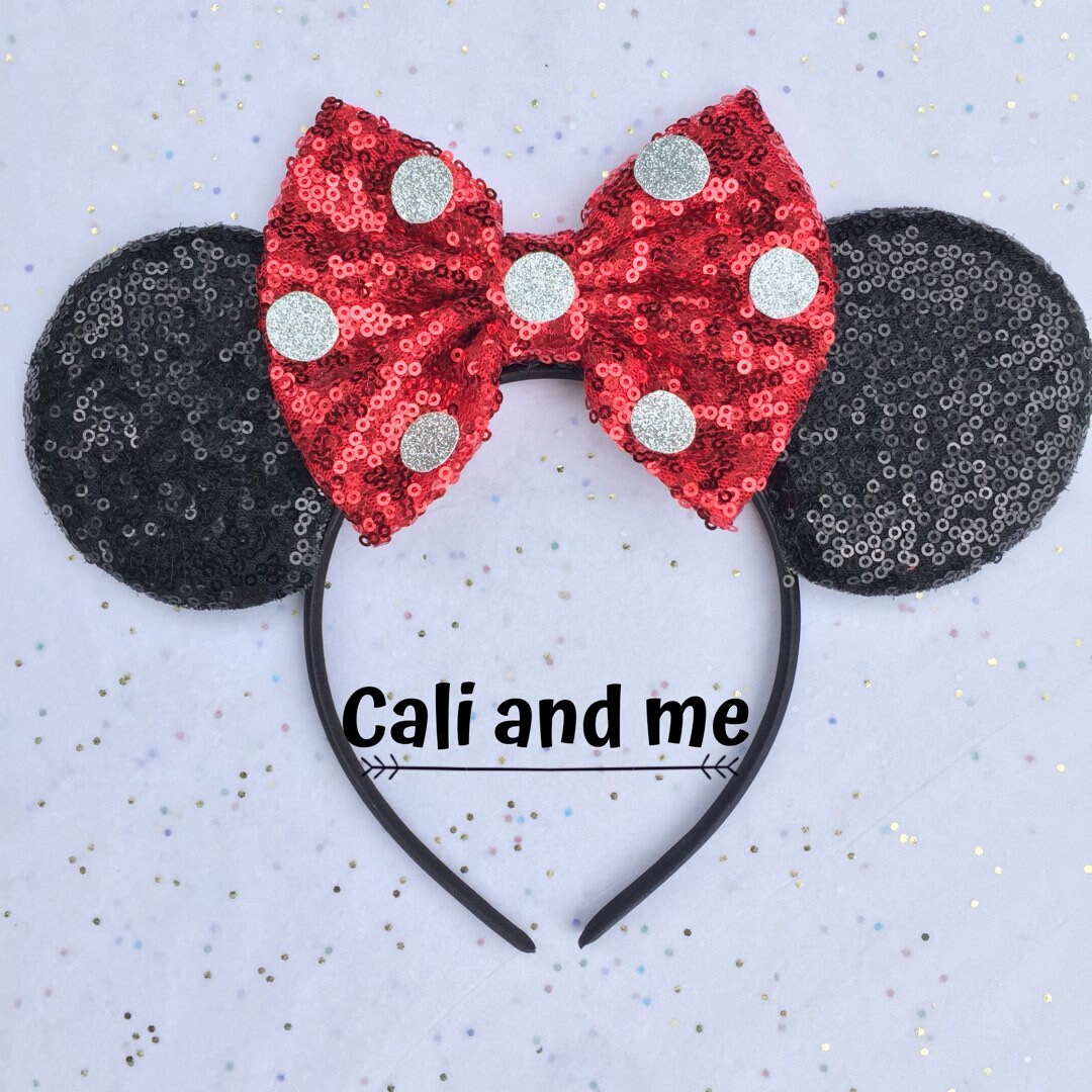 Red Polka Dot Minnie Ears Minnie Mouse Ears Polka Dot Minnie | Etsy