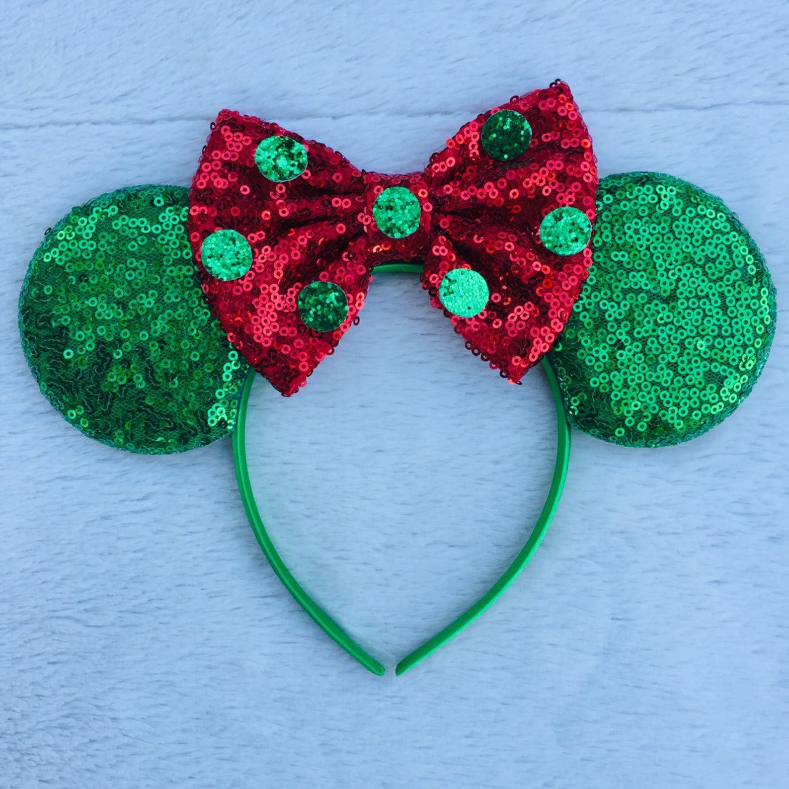Christmas Polka Dot Mickey Ears Christmas Mickey Mouse Ears - Etsy