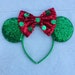 Christmas Polka Dot Mickey Ears Christmas Mickey Mouse Ears - Etsy