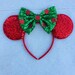 Christmas Polka Dot Mickey Ears Christmas Mickey Mouse Ears - Etsy