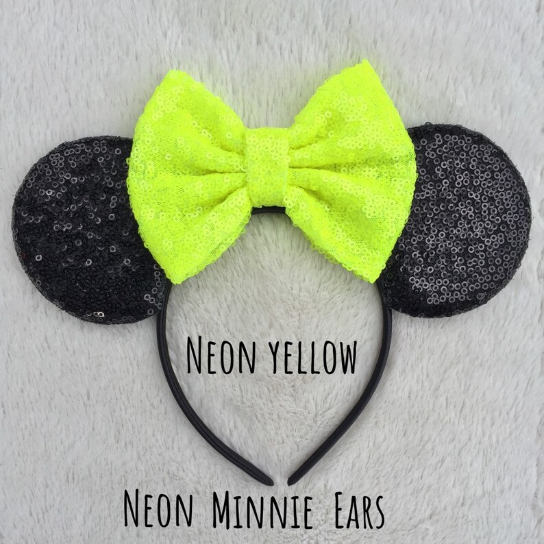 Neon Mickey Ears Neon Minnie Ears Neon Disney Mouse Ears | Etsy