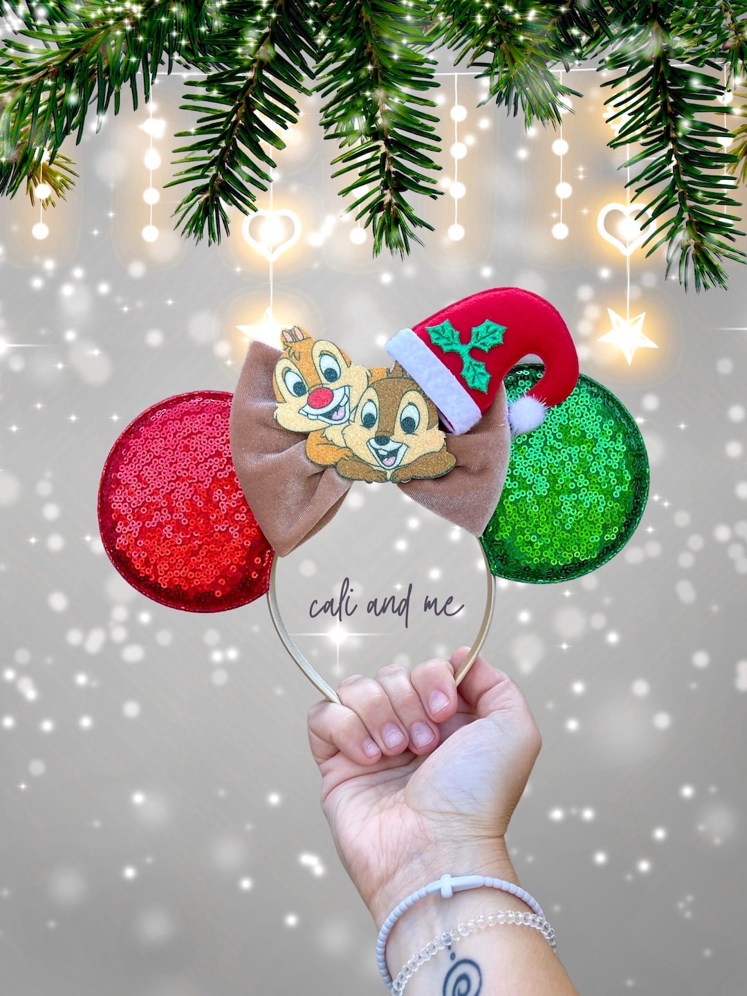 Chip and Dale Minnie Ears Christmas, Chip N Dale Disney Ears Christmas ...