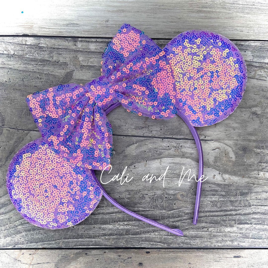 Purple Ears Purple Minnie Ears Purple Mickey Ears Purple - Etsy