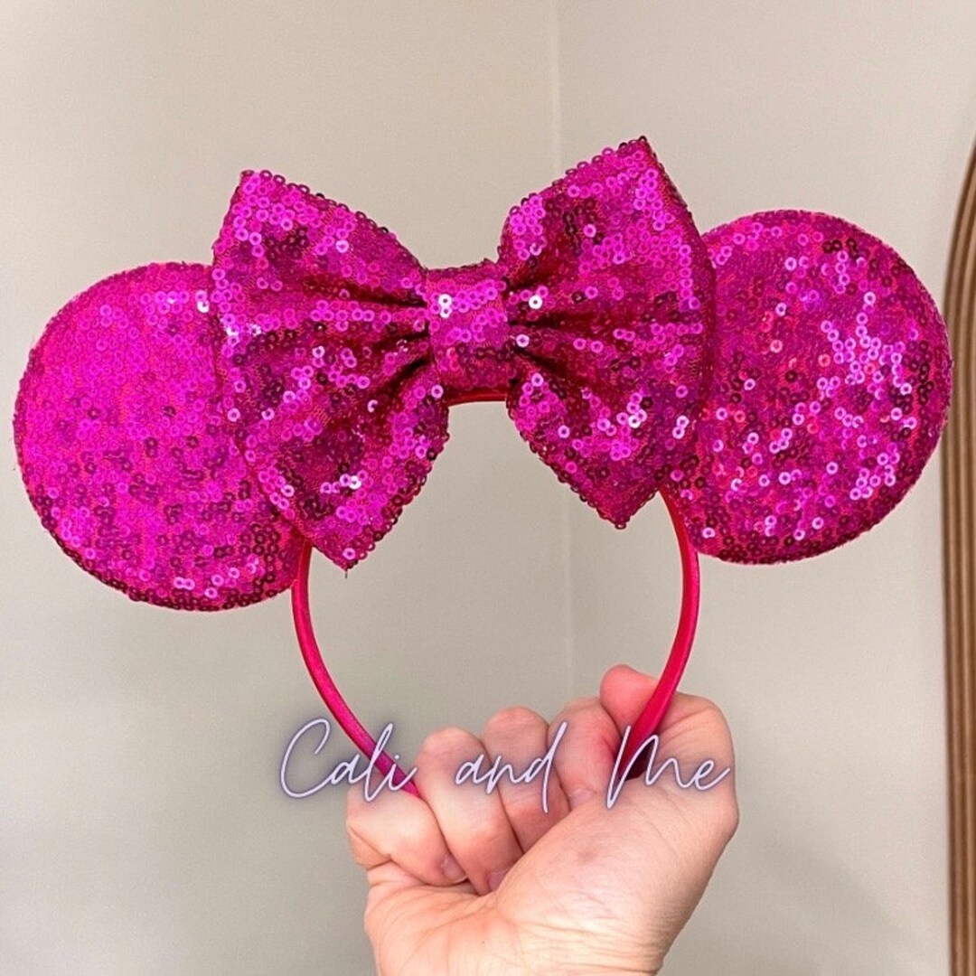 Solid Hot Pink Mickey Ears, Hot Pink Minnie Ears, Hot Pink Mouse Ears ...