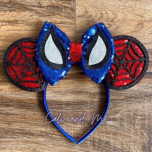 Spider-man Disney Ears, Spiderman Mickey Mouse Ears, Marvel Ears ...