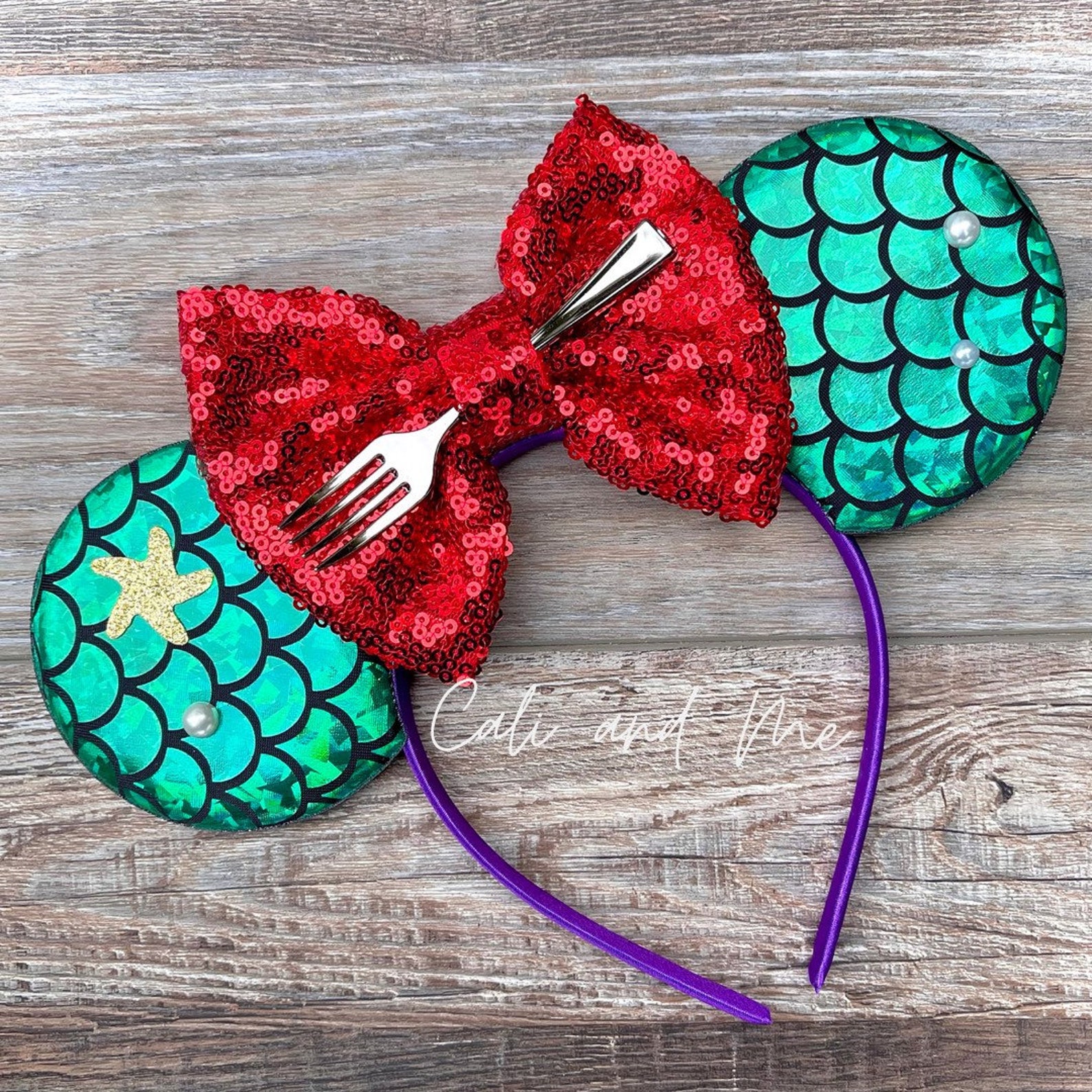 Mermaid Mouse Ears Mermaid Minnie Ears Little Mermaid Minnie - Etsy