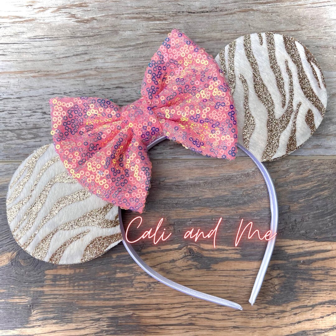 Zebra Ears, Animal Kingdom Ears, Zebra Minnie Mouse Ears, Zebra Mickey ...