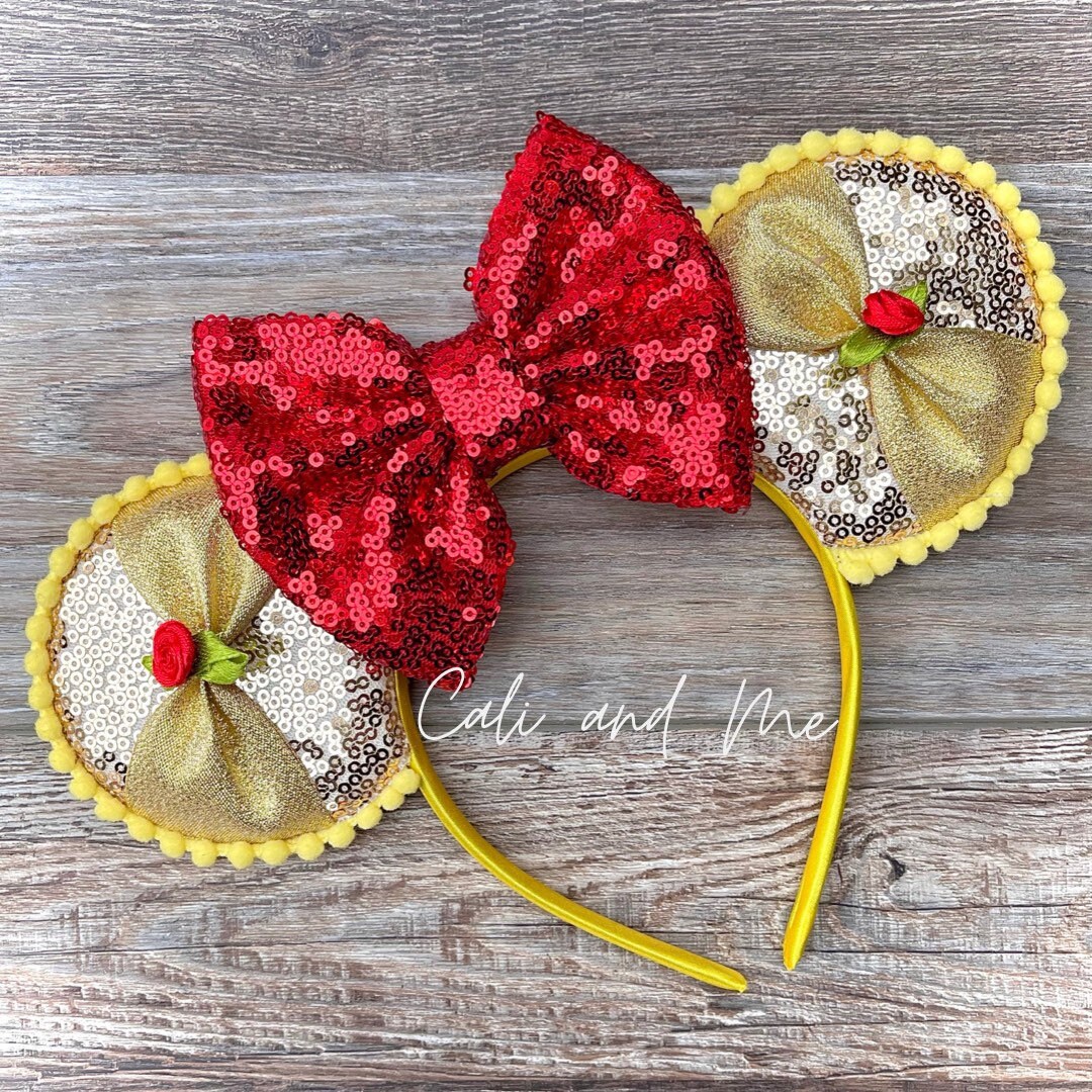 Beauty and the Beast Ears, Mouse Ears, Mickey Ears, Princess Bella ...
