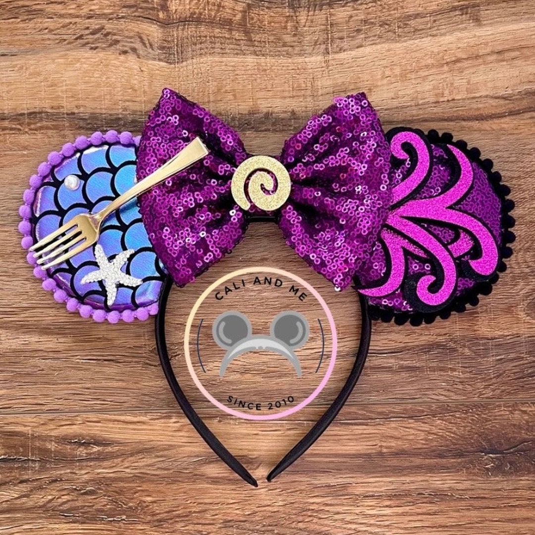 Ursula and Ariel Mermaid Ears, Ariel and Ursula Mash up Minnie Ears ...