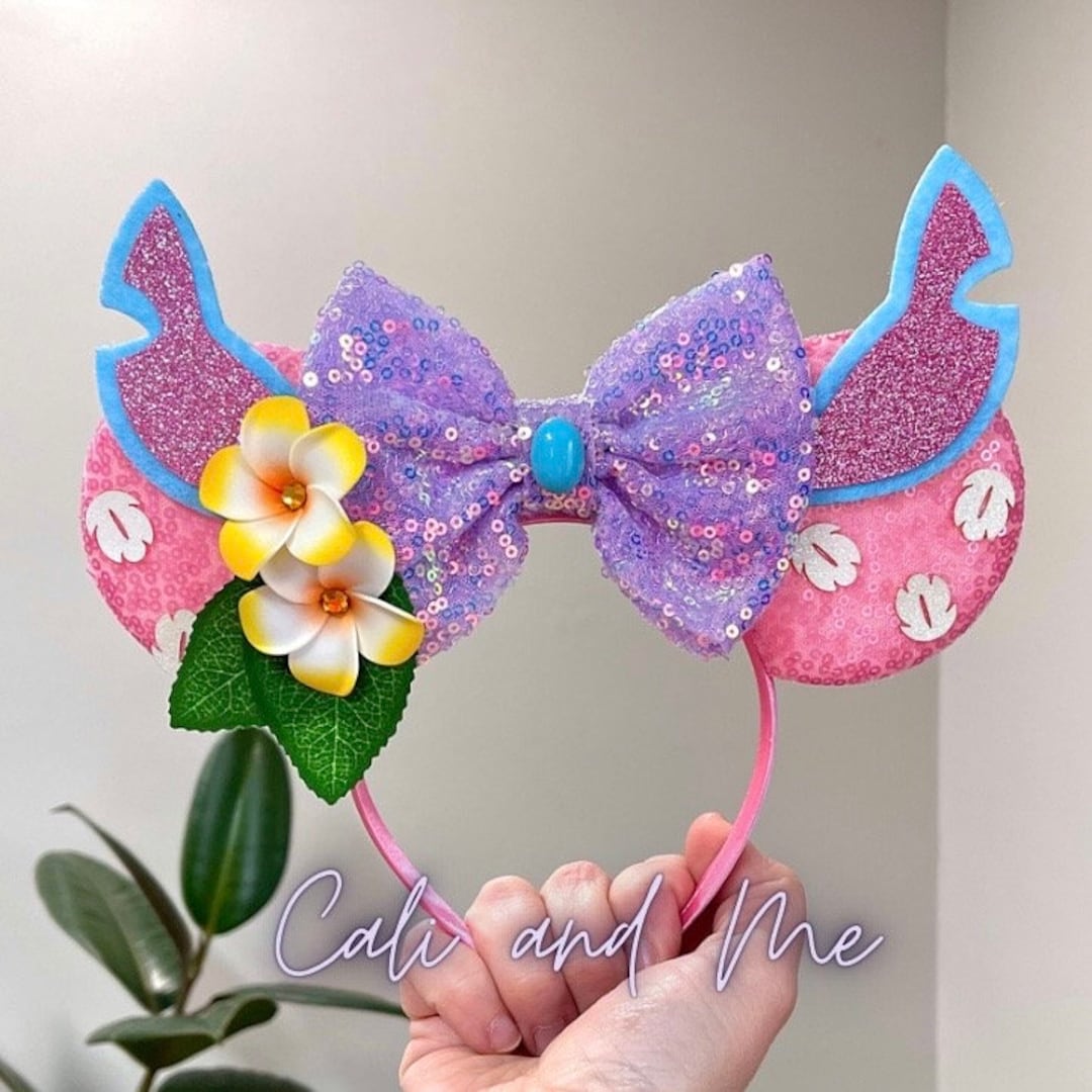 Pink Lilo and Stitch Ears, Lilo and Stitch Mickey Ears, Lilo Minnie Ears, Pink Lilo and Stitch ...