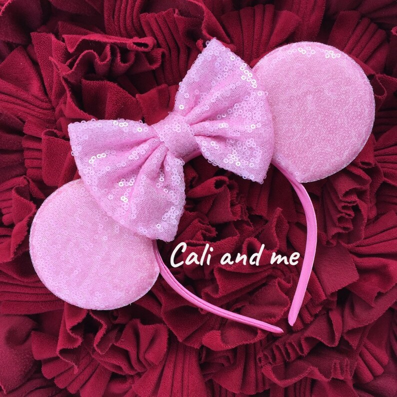 Pink Mouse Ears Pink Minnie Ears Pink Minnie Mouse Ears - Etsy