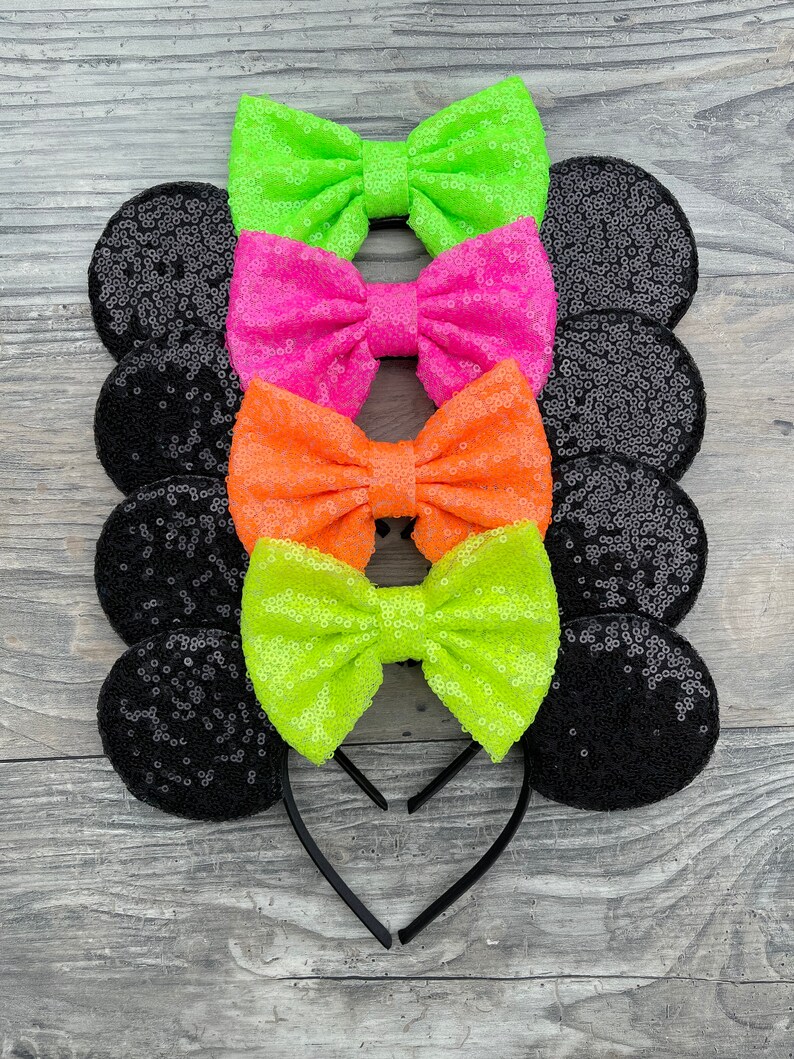 Neon Mickey Ears Neon Minnie Ears Neon Disney Mouse Ears | Etsy