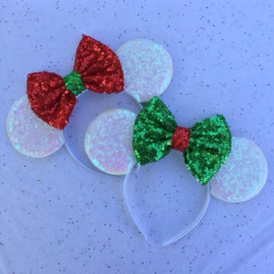 Christmas Ears, Christmas Mickey Ears, Christmas Minnie Ears, Holiday ...