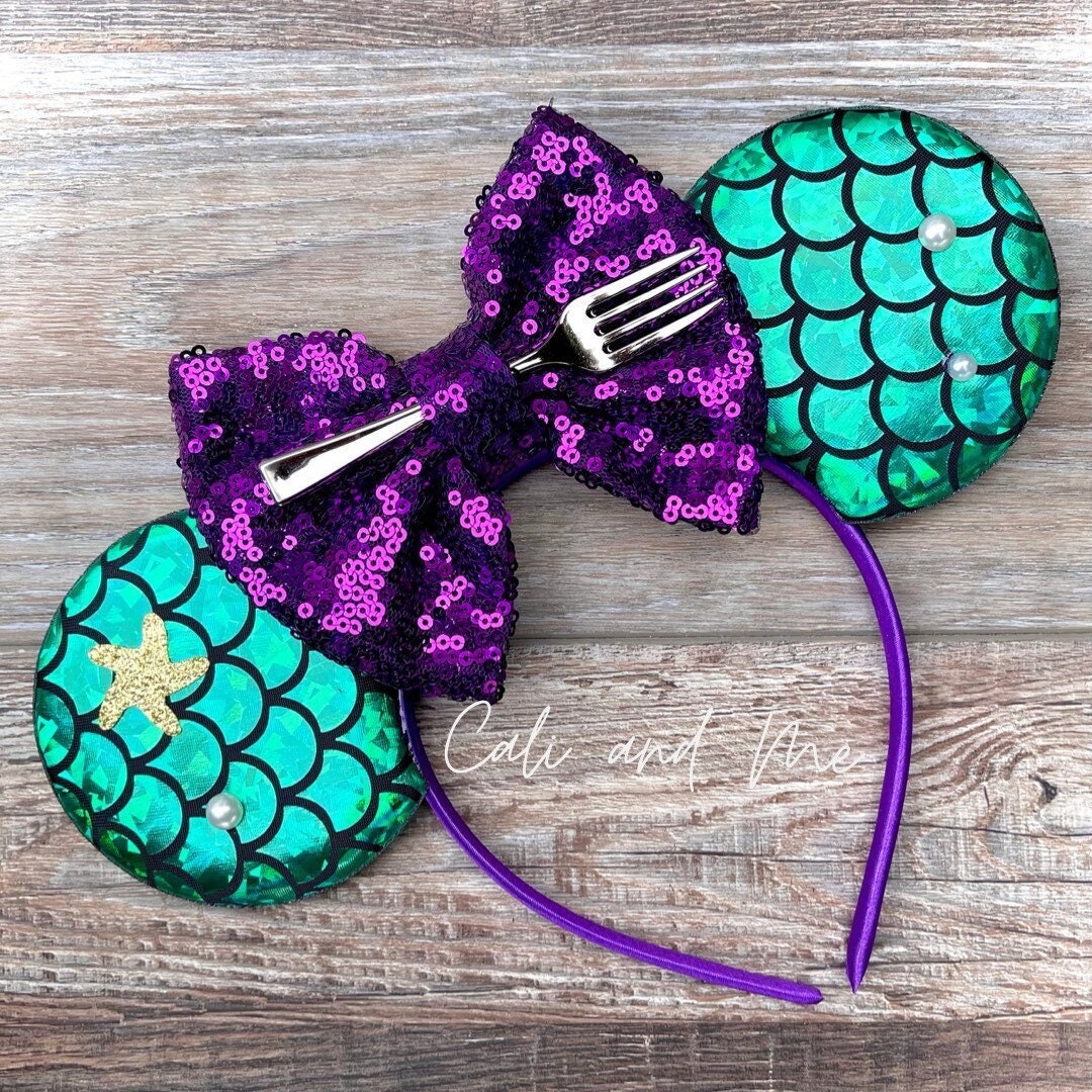 Mermaid Mouse Ears, Mermaid Minnie Ears, Little Mermaid Minnie Ears ...