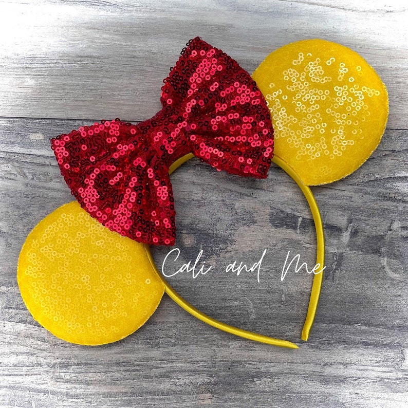 Yellow Minnie Ears Yellow Mouse Ears Yellow Mickey Ears | Etsy