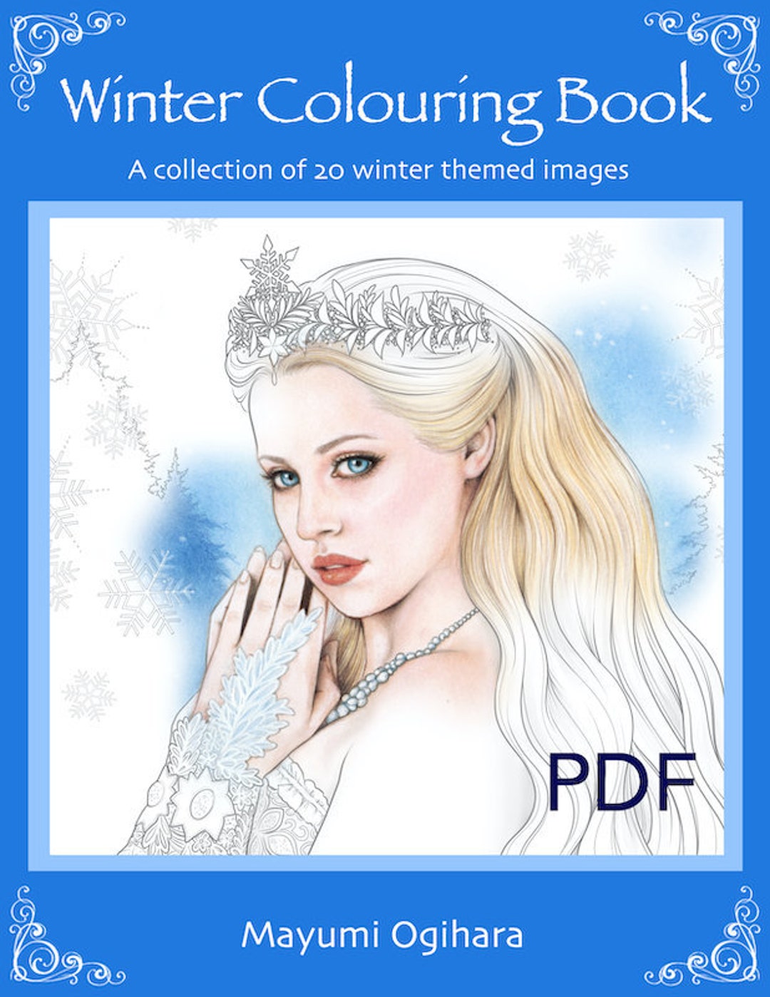 Winter Colouring Book - Line Art With Light Shading - by Mayumi Ogihara ...