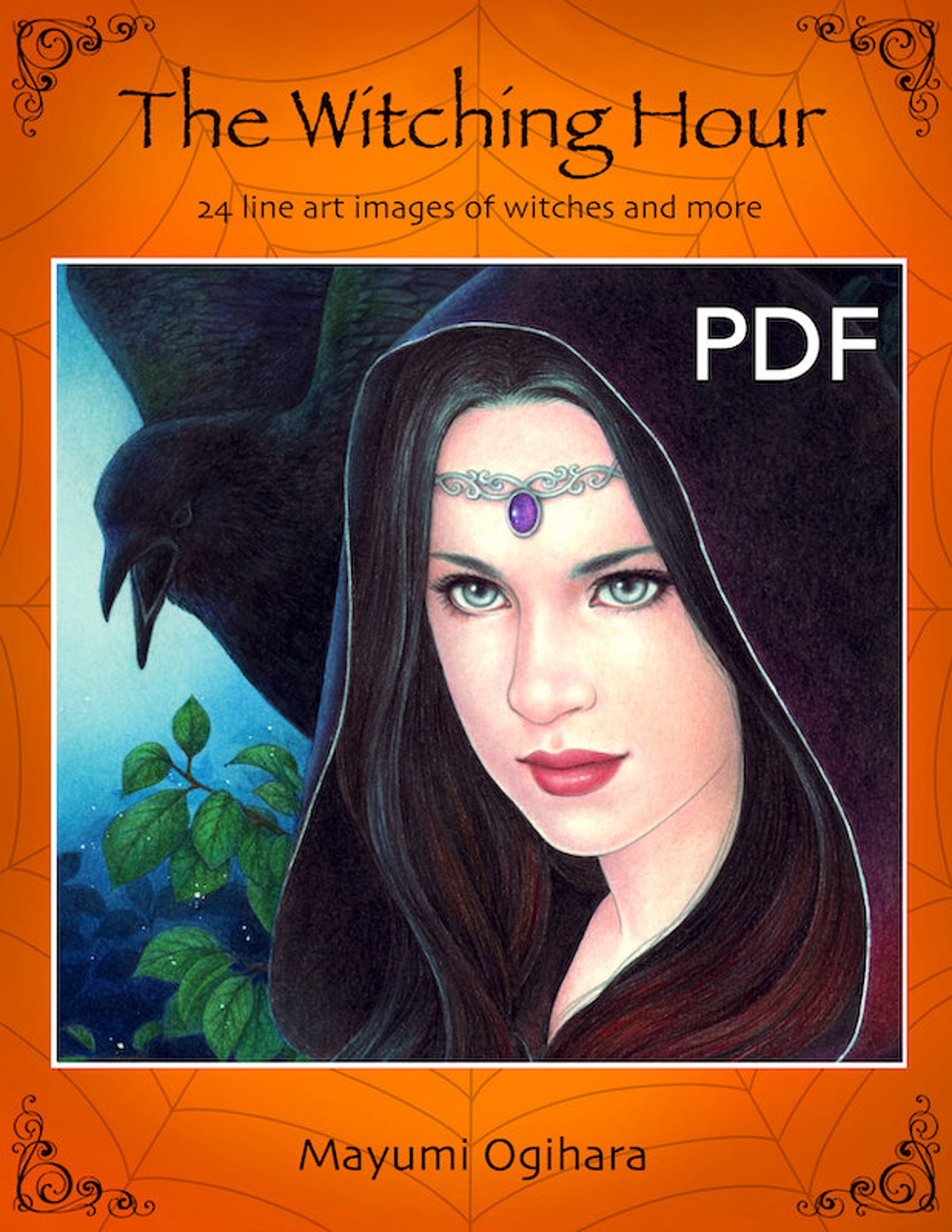 The Witching Hour Line Art Colouring Book by Mayumi - Etsy