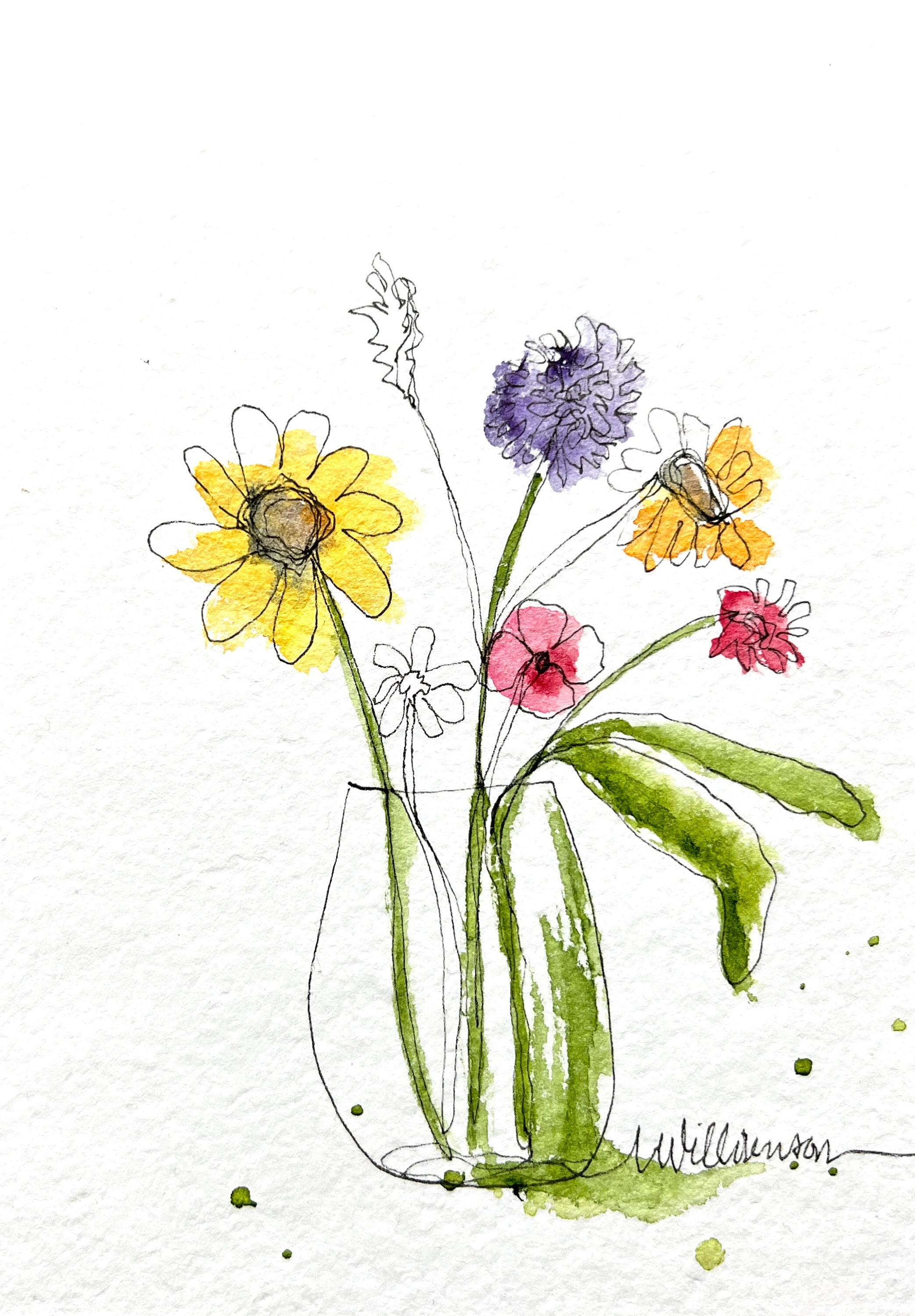 Watercolor And Ink Paintings