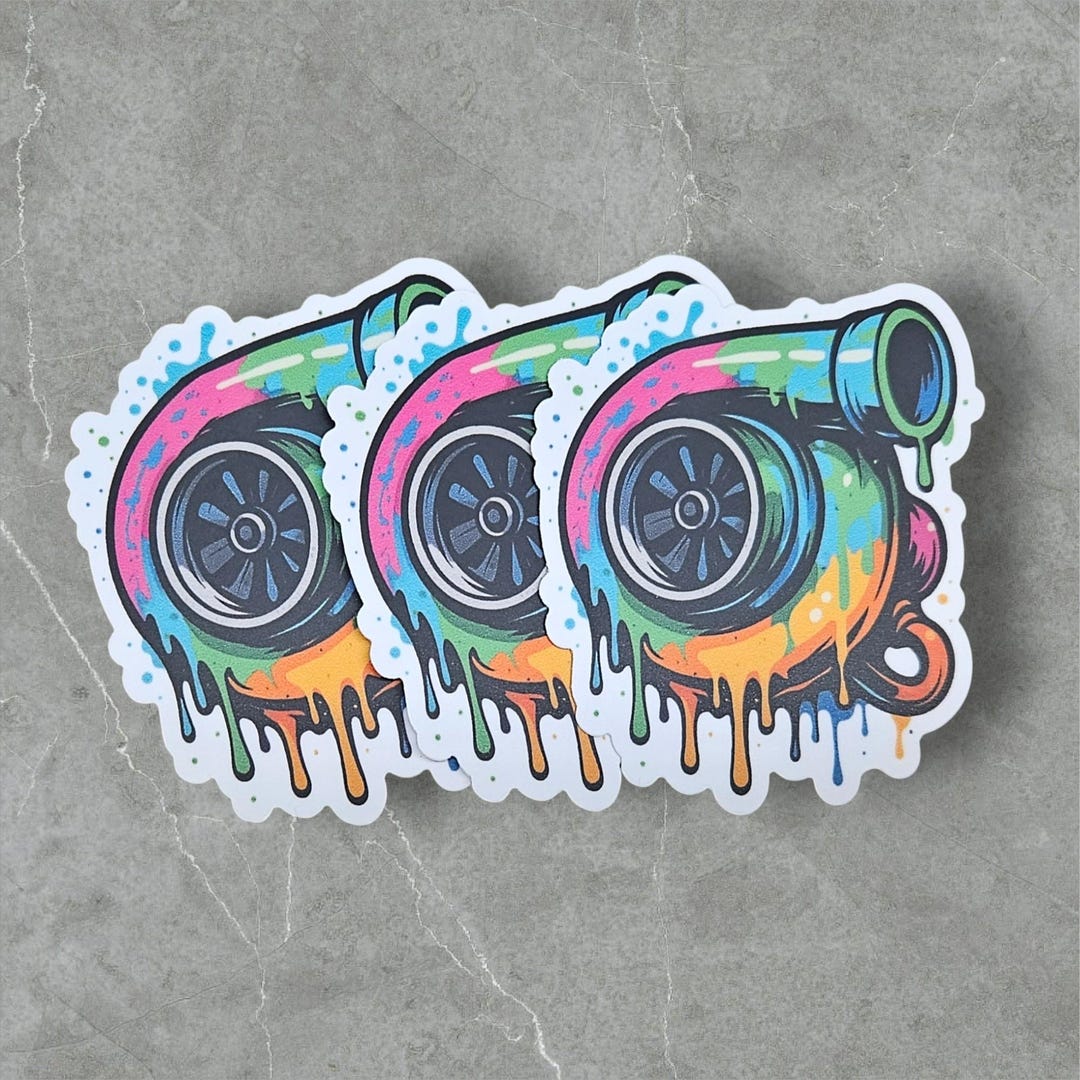 3 PACK - Dripping Turbo Sticker Bundle - Etsy