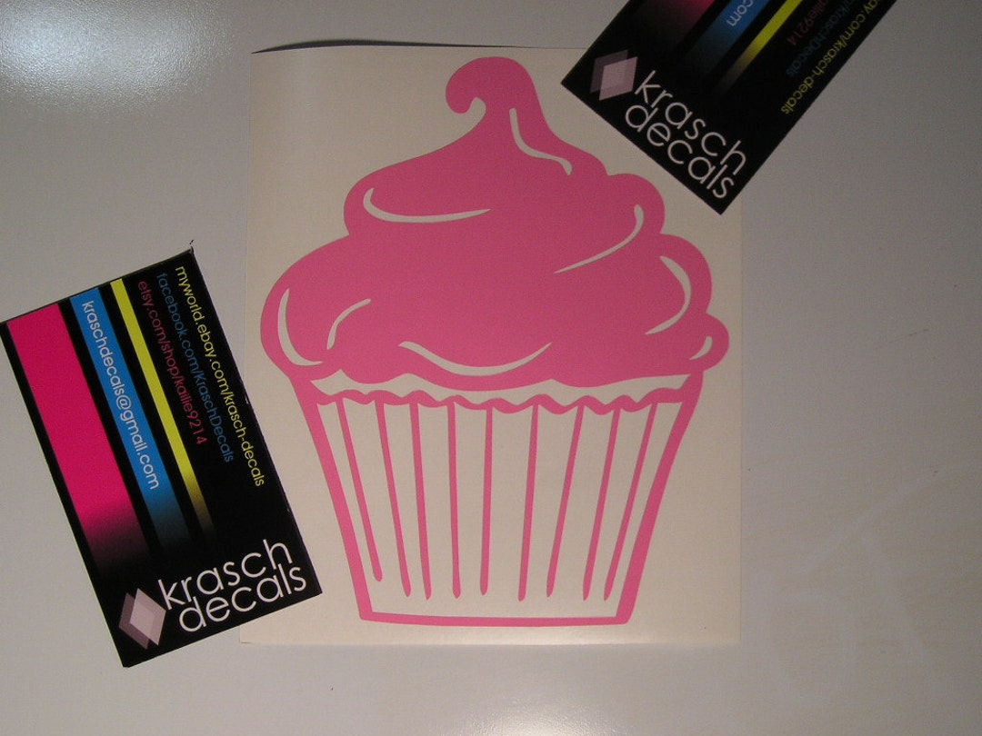 Cupcake Vinyl Decal - Etsy