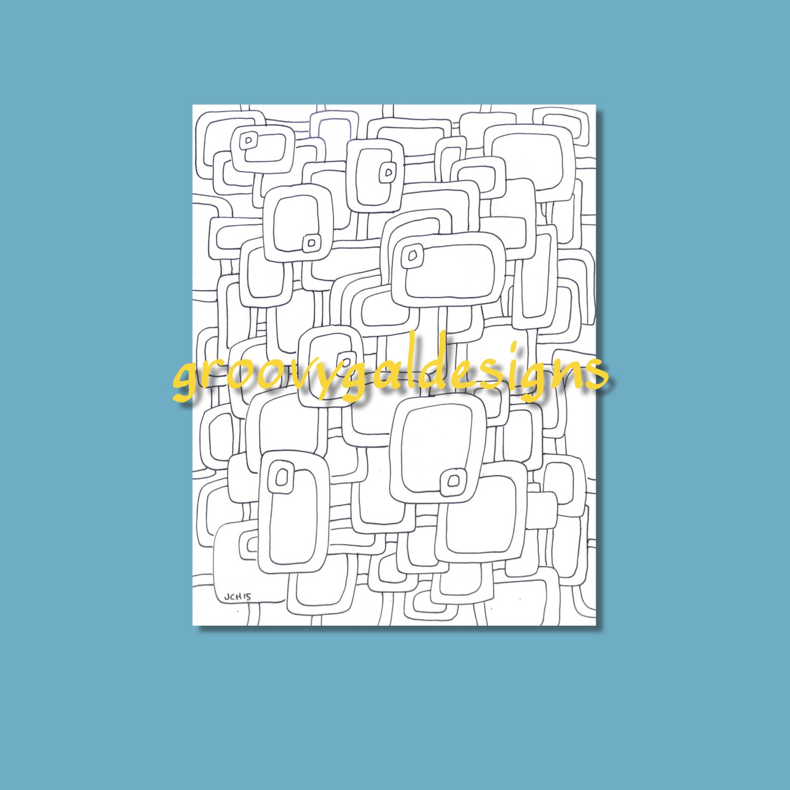 Coloring Pages for Adults Infinity Rectangles Zentangle - Etsy