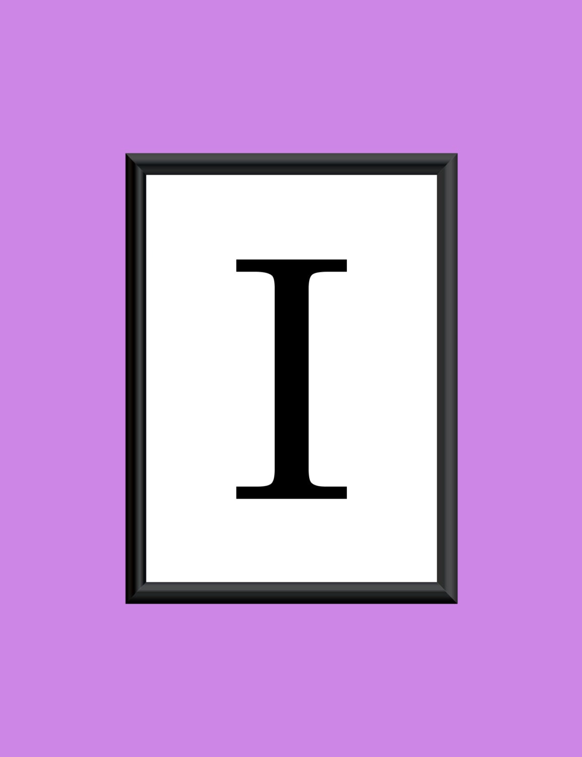 Typography Digital Print Monogram Initial Wall Art Century - Etsy