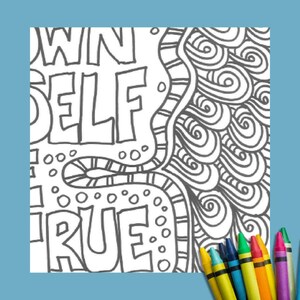 Shakespeare Quote Coloring Page Boho Nature Art Relaxation Gift for ...