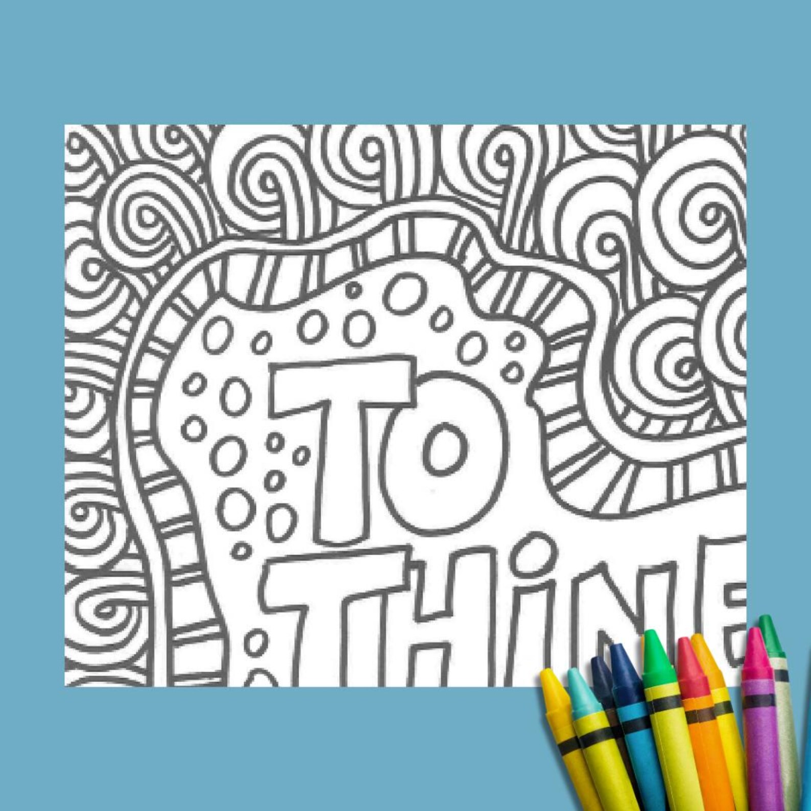 Shakespeare Quote Coloring Page Boho Nature Art Relaxation Gift for ...