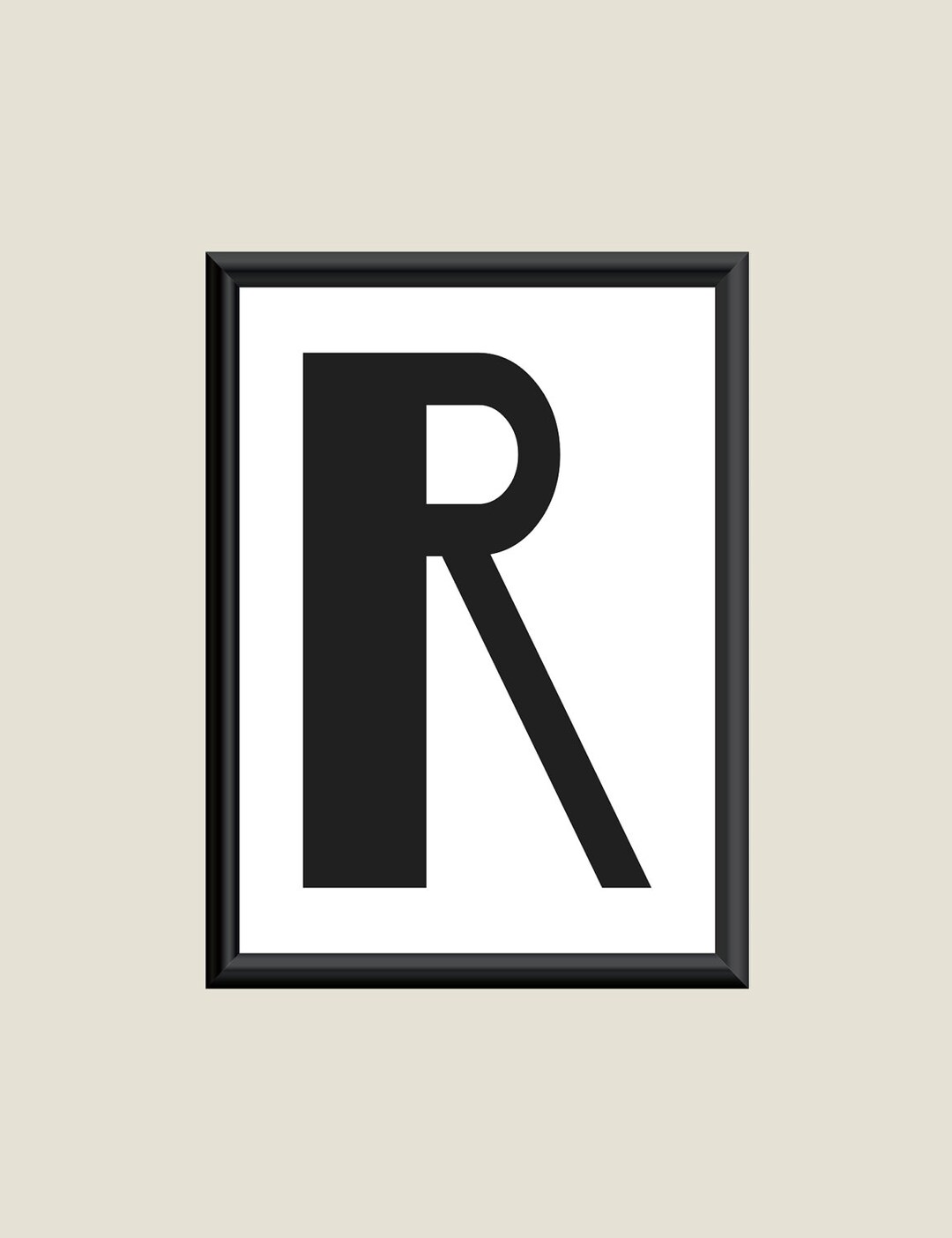 Typography Digital Print Monogram Initial Wall Art Boogie Nights Letter ...