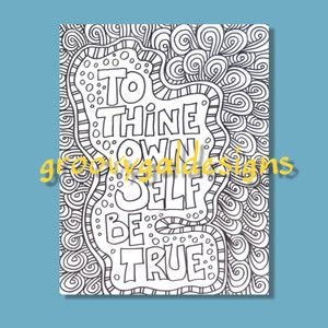 Shakespeare Quote Coloring Page: Boho Nature Art (instant Download) - Etsy