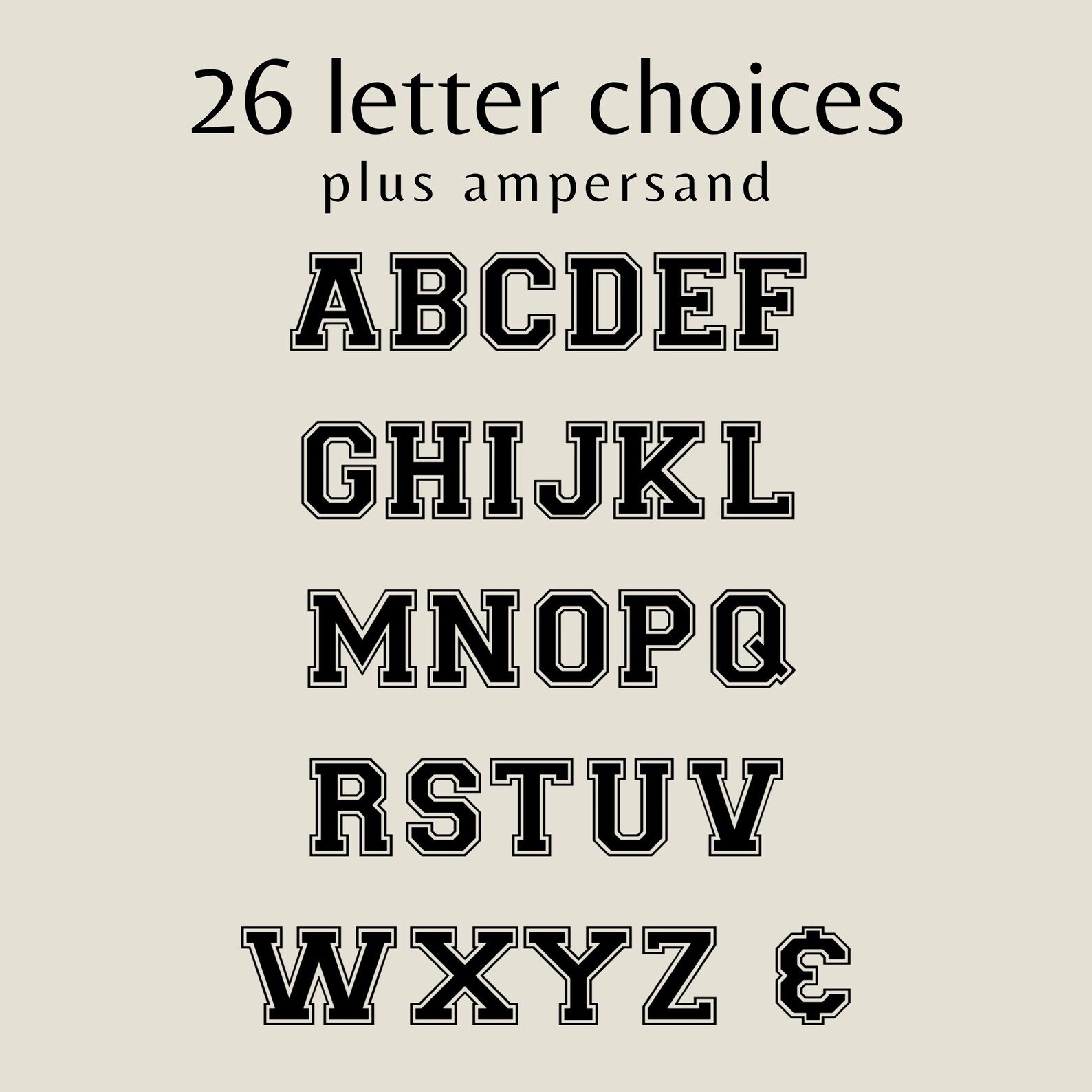 Letter U Typography Print: Varsity Font Monogram (digital Download) - Etsy