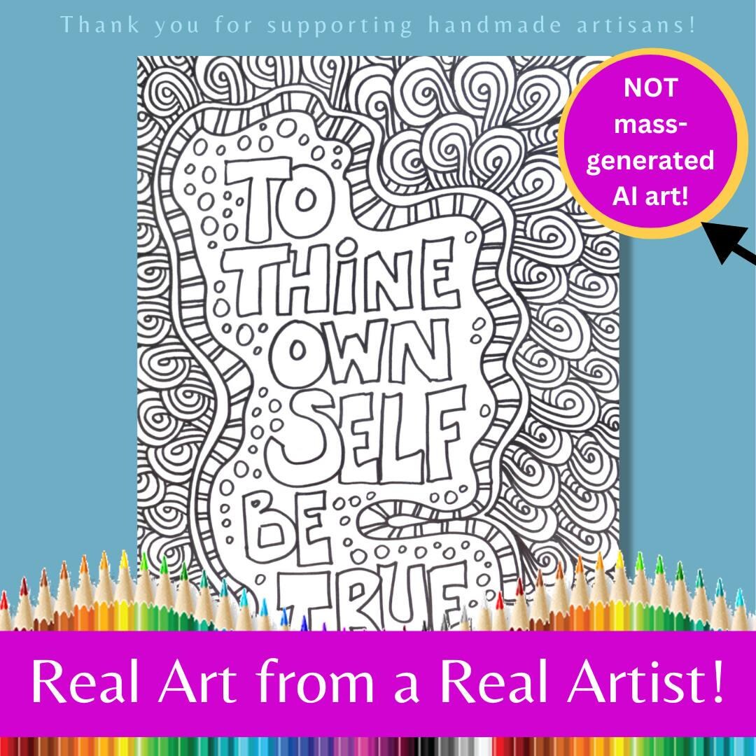 Shakespeare Quote Coloring Page: Boho Nature Art (instant Download) - Etsy