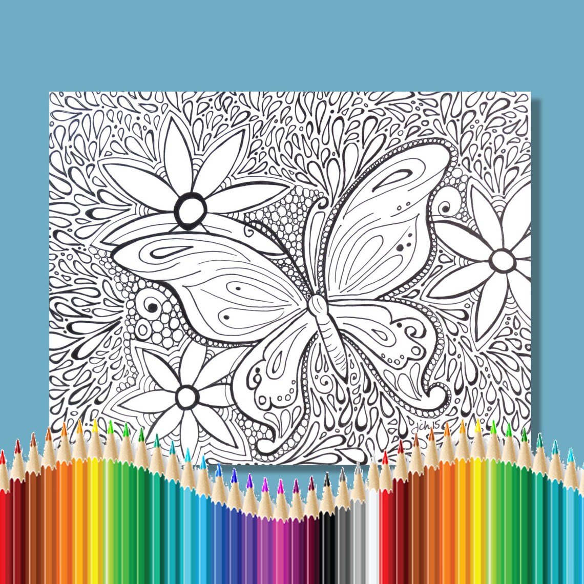 Coloring Pages for Adults Groovy Butterfly Instant Download - Etsy