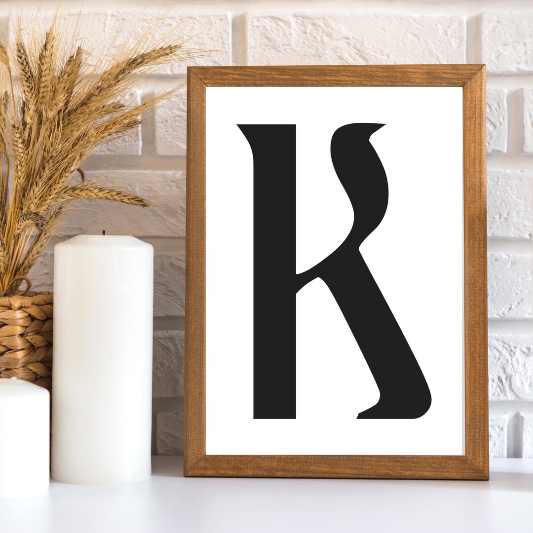 Monogram Letter K Print: Ariosto Font Typography (digital Download) - Etsy