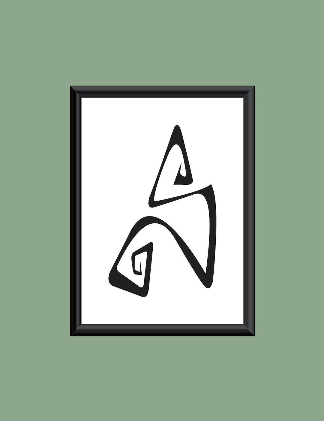 Typography Digital Print Monogram Initial Wall Art Farewell Eternity ...