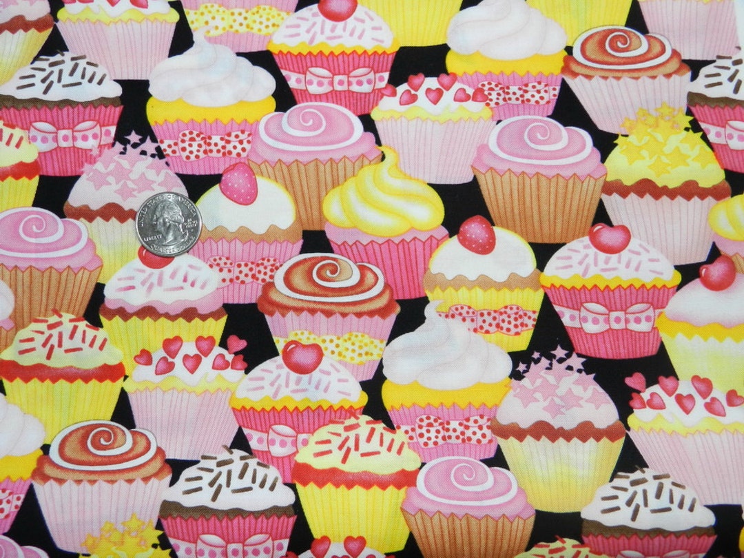 Pink Princess Cupcakes - Fabric by the Yard - Etsy