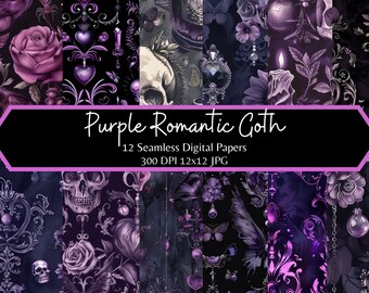 Pink Romantic Goth Digital Papers, Romantic Goth Digital Paper ...