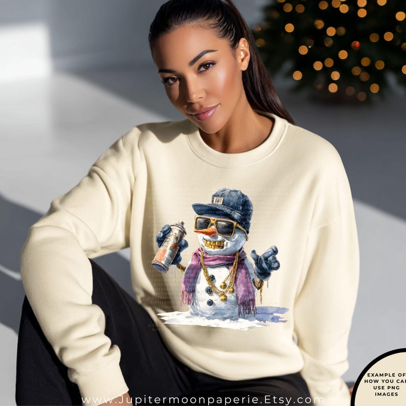 Gangster Snowman PNG Bundle, Graffiti Clipart, Winter Designs (300 DPI ...