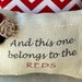 Cincinnati Reds Burlap/red Chevron Pillow - Etsy