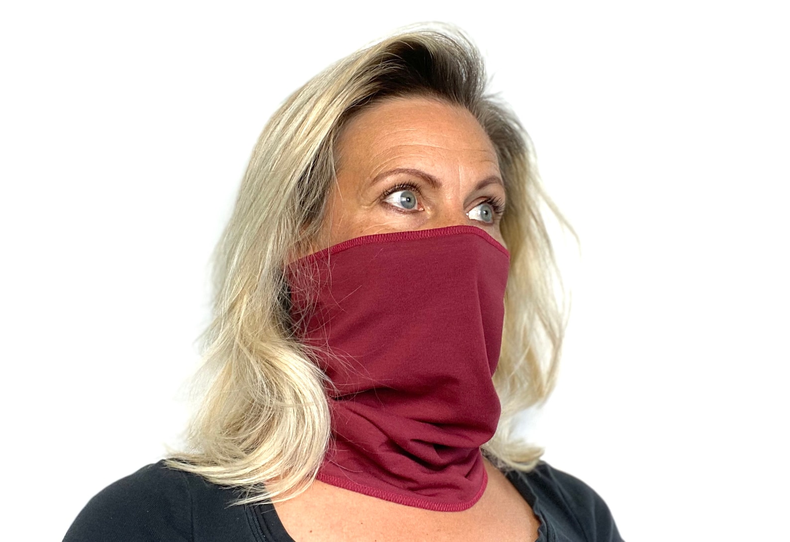 Neck Warmer Nose-mouth-scarf Loop Cloth Cotton Jersey Kiwi - Etsy