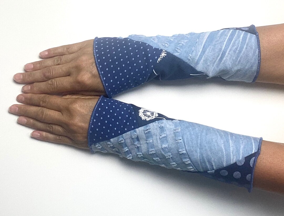 Gauntlets Unique Size. S/meter Upcycling Arm Warmers Hand Warmers Wrist ...