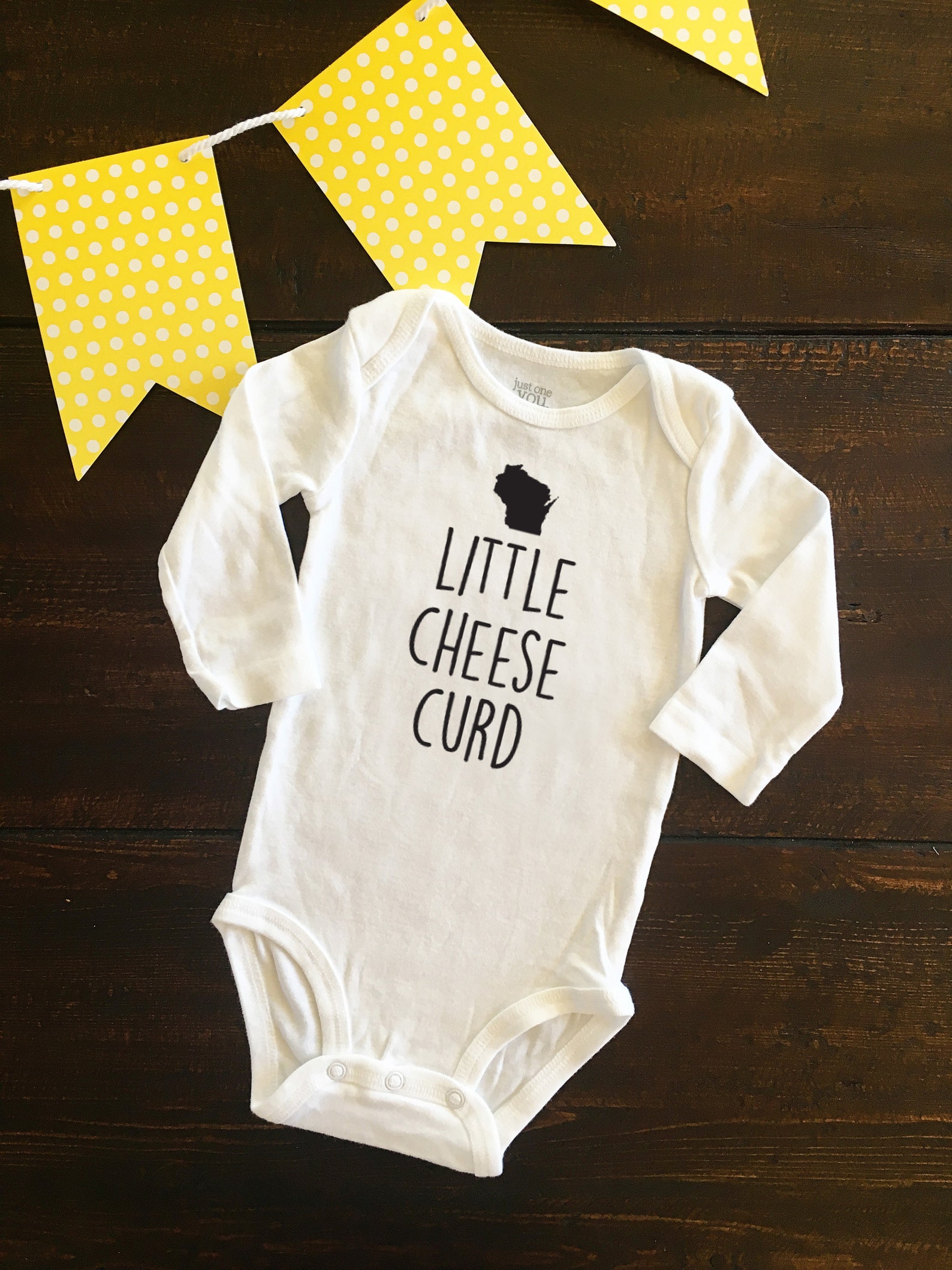 Little Cheese Curd Baby Bodysuit, Wisconsin Baby One Piece, Wisconsin ...