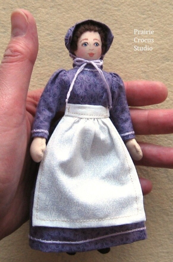 PDF Sewing Pattern 1:12 Scale Doll Clothes, DIY Prairie Dress ...