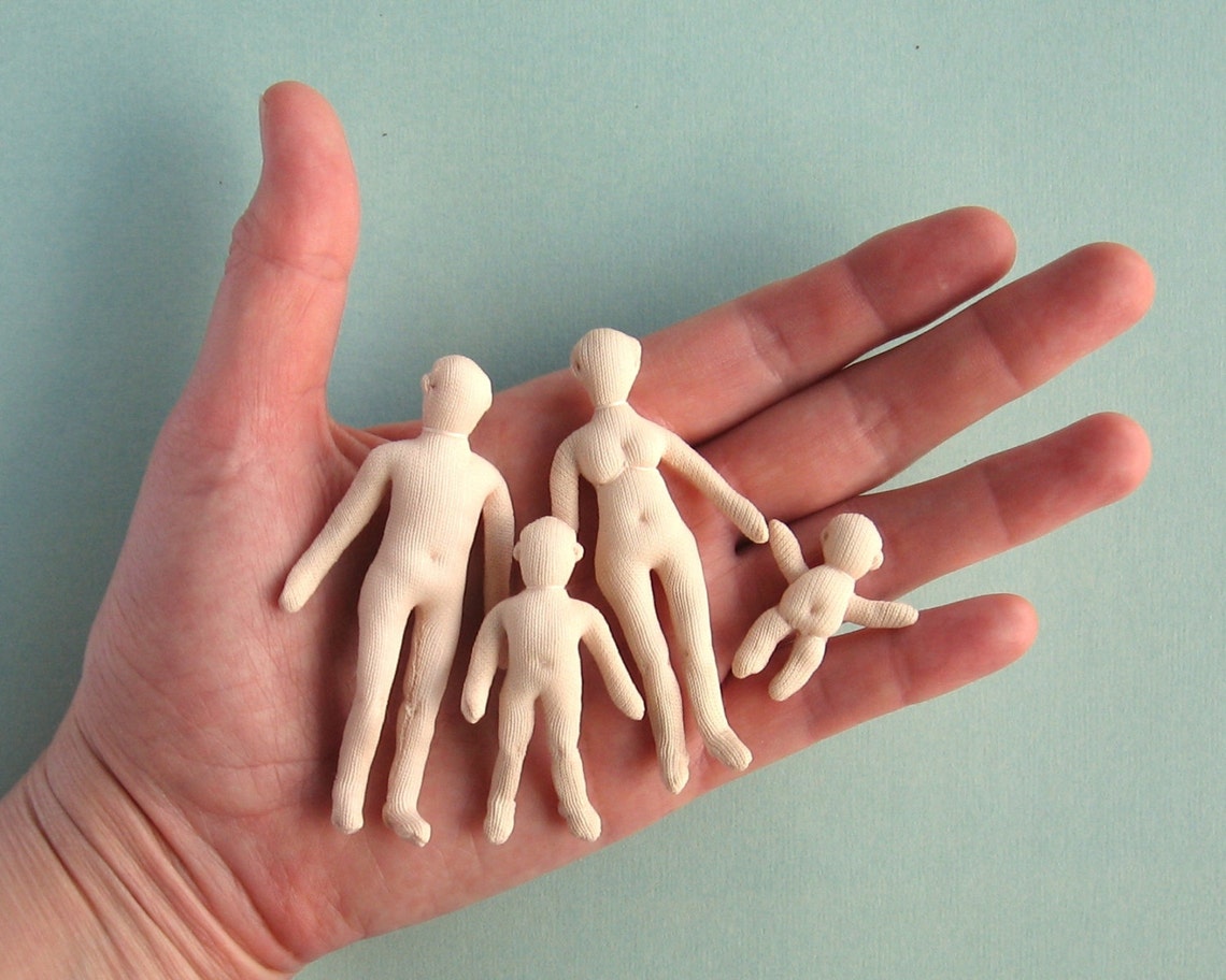 PDF Sewing Pattern 1:24 Scale Tiny Cloth Doll Family DIY - Etsy Canada