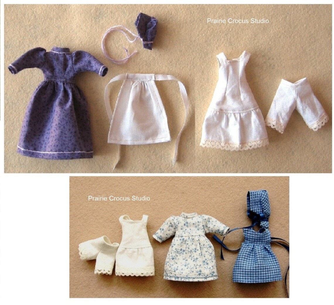 PDF Sewing Pattern 1:12 Scale Doll Clothes, DIY Prairie Pioneer Costume ...