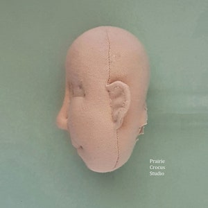 PDF Sewing Pattern 1:3 Scale Cloth Doll Head 4 Inch High 10 Cm, DIY ...