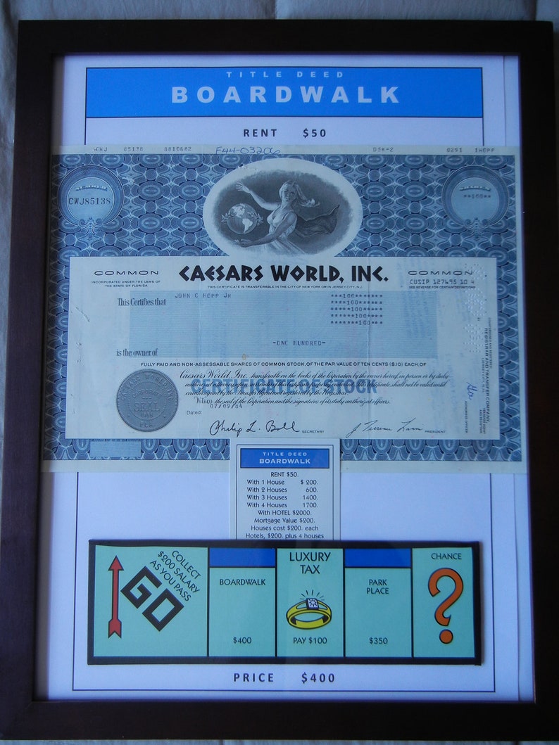 Monopoly Boardwalk and Park Place Art including Stock | Etsy